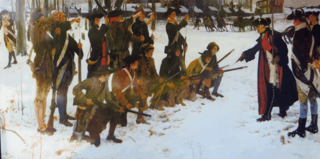 Continental Army soldiers endured a terrible winter at Valley Forge ...